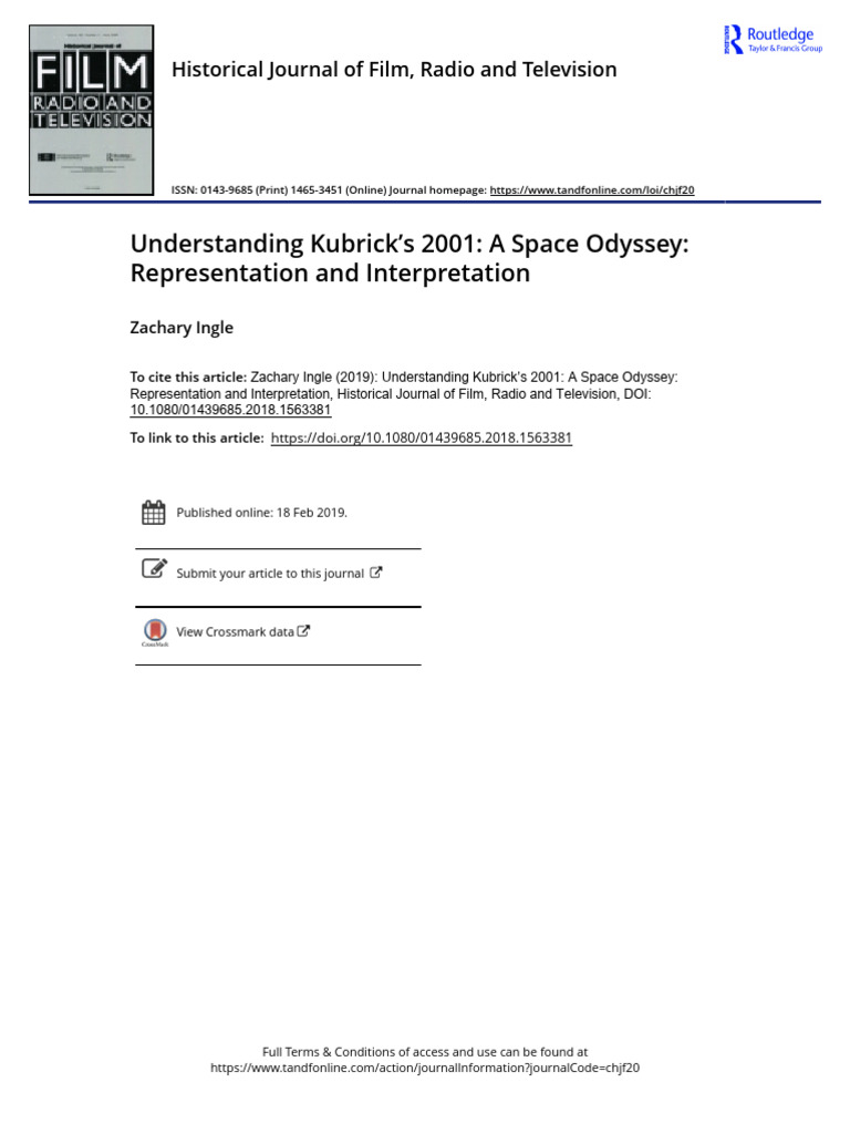 Understanding Kubrick S 2001 A Space Ody | PDF