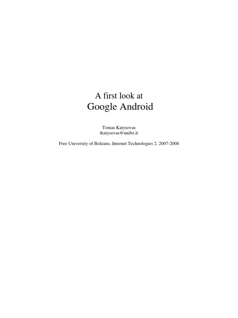 Android Pdf Android Operating System Java Programming Language