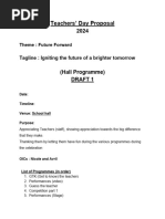 Activity Design-World Teacher S Day | PDF | Teachers