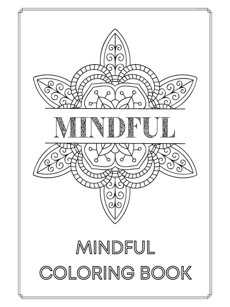Mindful Zen Mandala Adult Coloring Pages | PDF