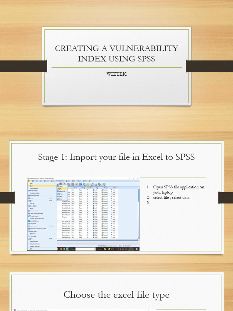 Creating A Vulnerability Index Using Spss | PDF | Spss | Microsoft Excel