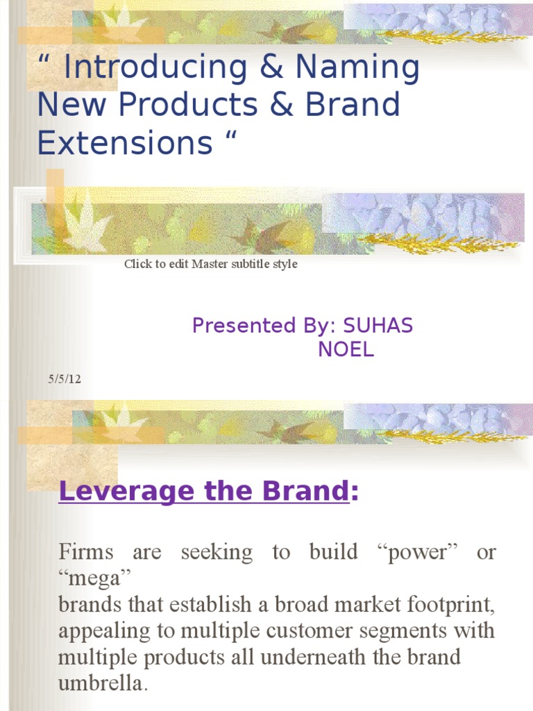Brand - Introducing, Naming and Brand Extensions | PDF | Brand | Marketing