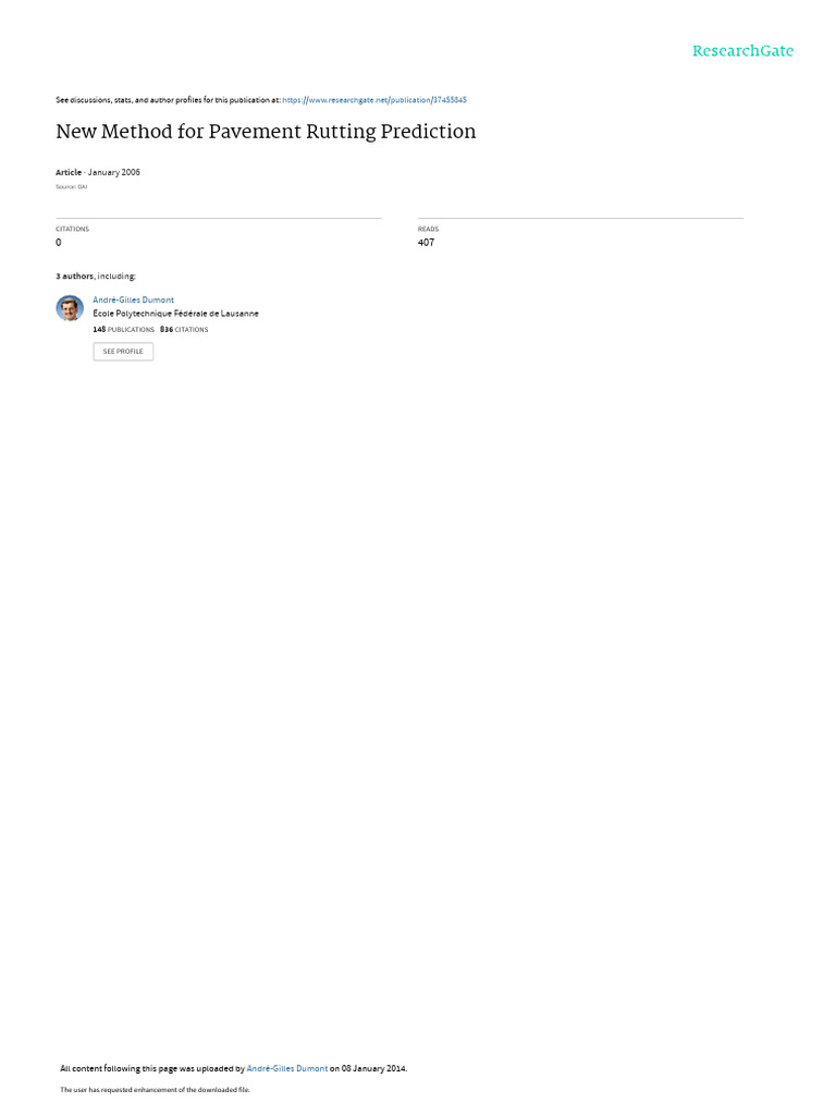 New Method For Pavement Rutting Prediction | PDF | Road Surface | Road