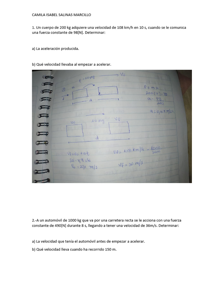 Deber 4 Fisica | PDF | Fuerza | Masa