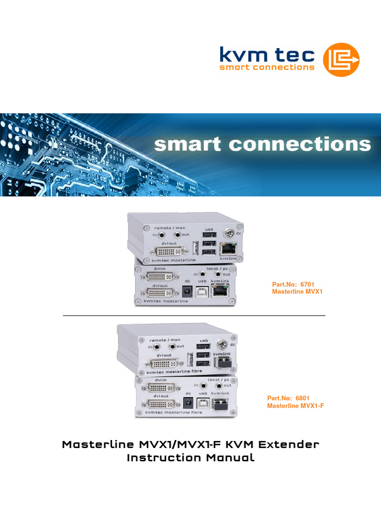 KVM Switch MVX - Manual - EN - 1.7 - Long | PDF | Menu (Computing ...