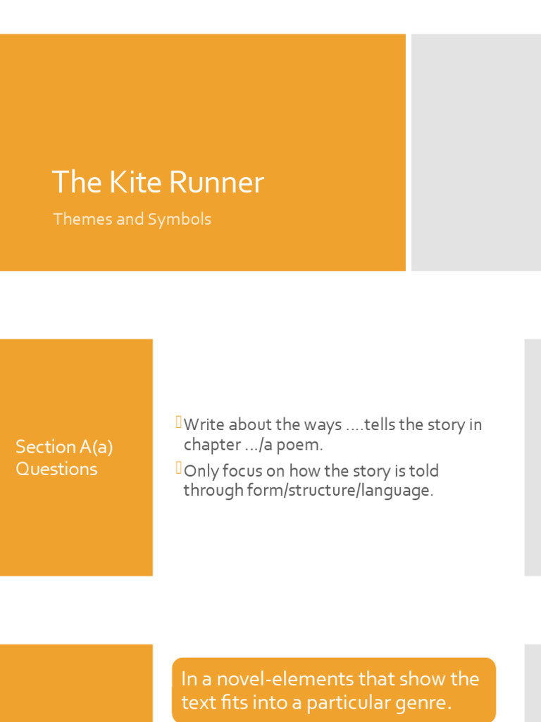 The Kite Runner: Themes & Symbols | PDF