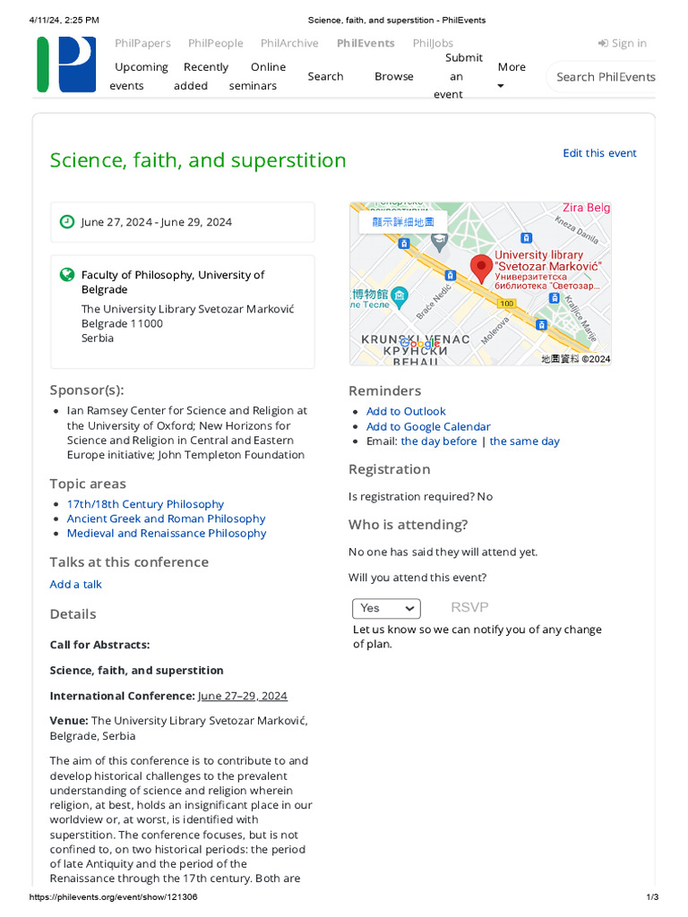 Science, Faith, and Superstition Conference | PDF | Science ...