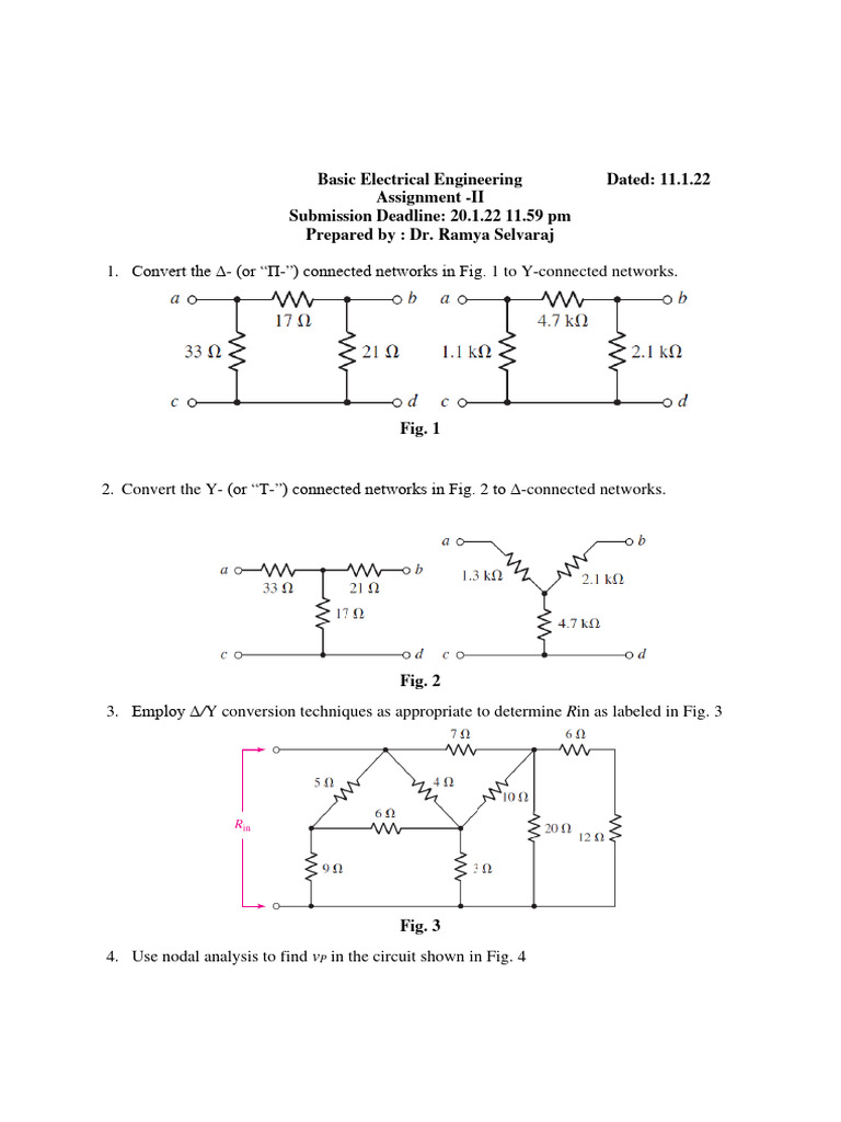 Electrical Engineering Assignment Guide | PDF | Electrical Network ...