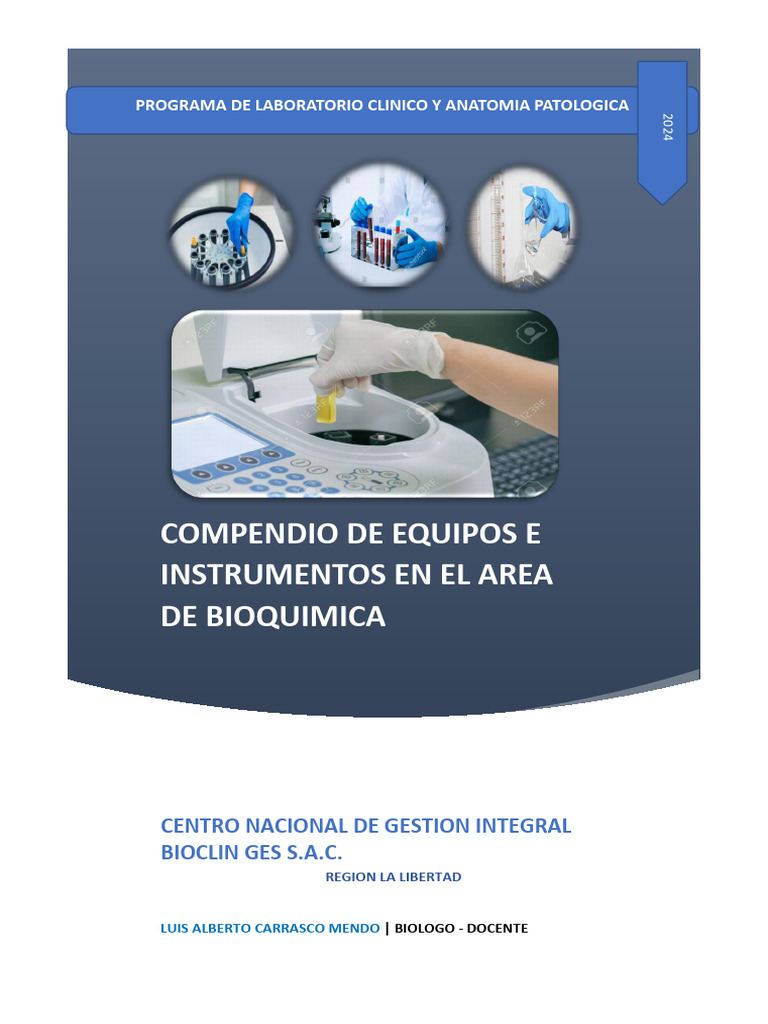 Compendio de Equipos e Instrumentos en El Area de Bioquímica 2024 Autor ...