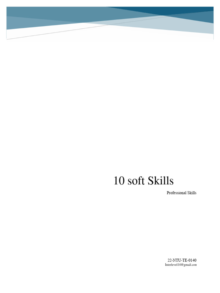 Assignment.. 10 Soft Skills | PDF | Business | Human Communication