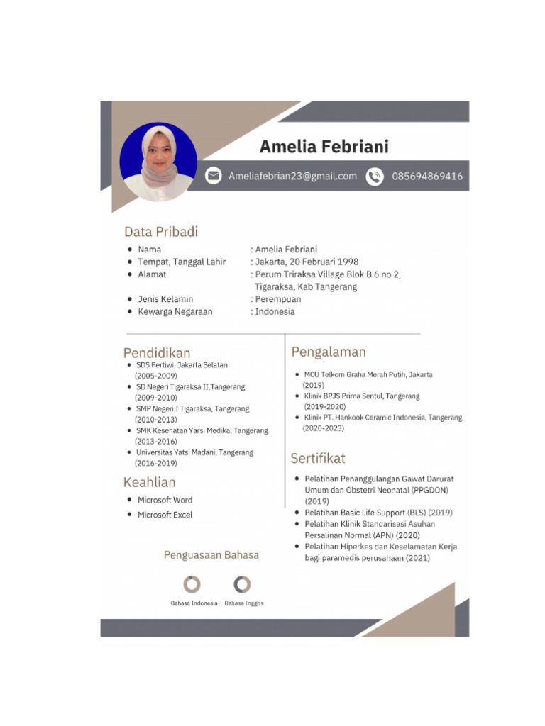 Cv Amelia Febriani Pdf