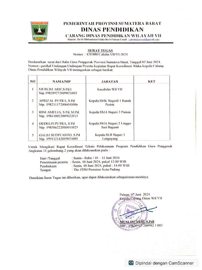Surat Tugas PP | PDF