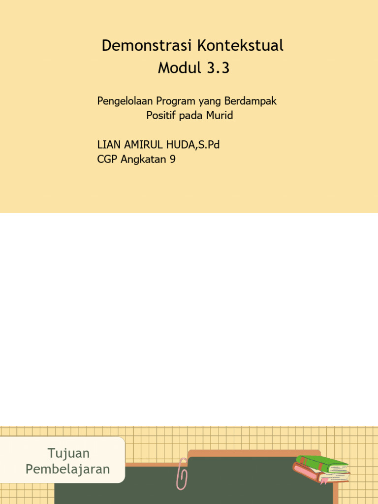 Demonstrasi Kontekstual Modul 3.3 | PDF | Karier & Perkembangan