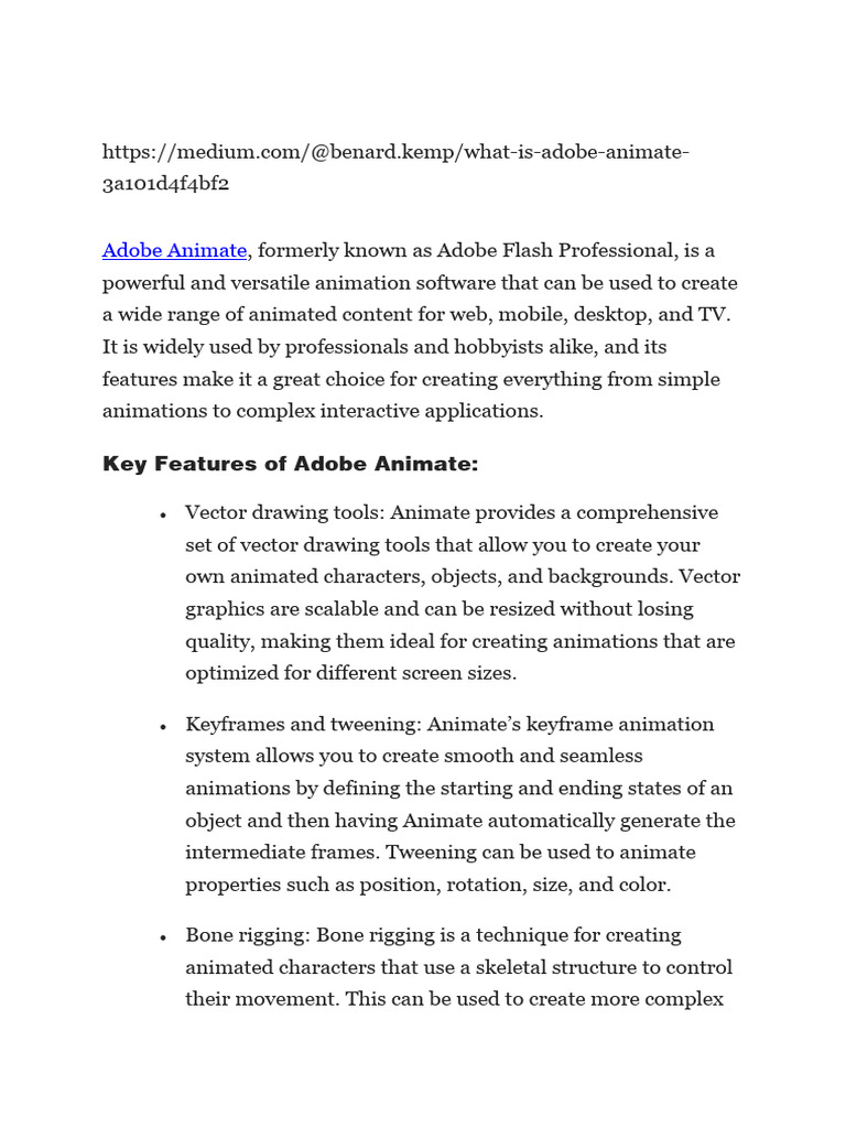 Adobe Animate | PDF | Software | Computing