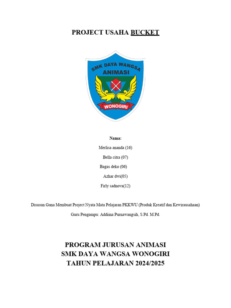 Proposal Buket | PDF | Karier & Perkembangan | Seni