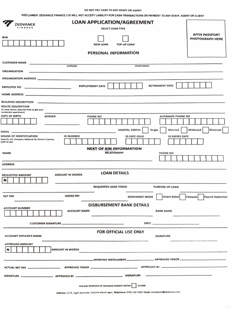 New Loan Form | PDF | Interest | Loans