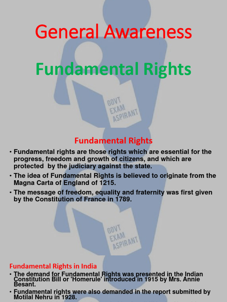 Fundamental Rights 21630066 | PDF | Writ Of Prohibition | Writ