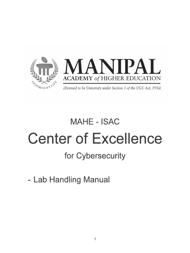 MAHE-IsAC Cybersecurity Lab Manual | PDF