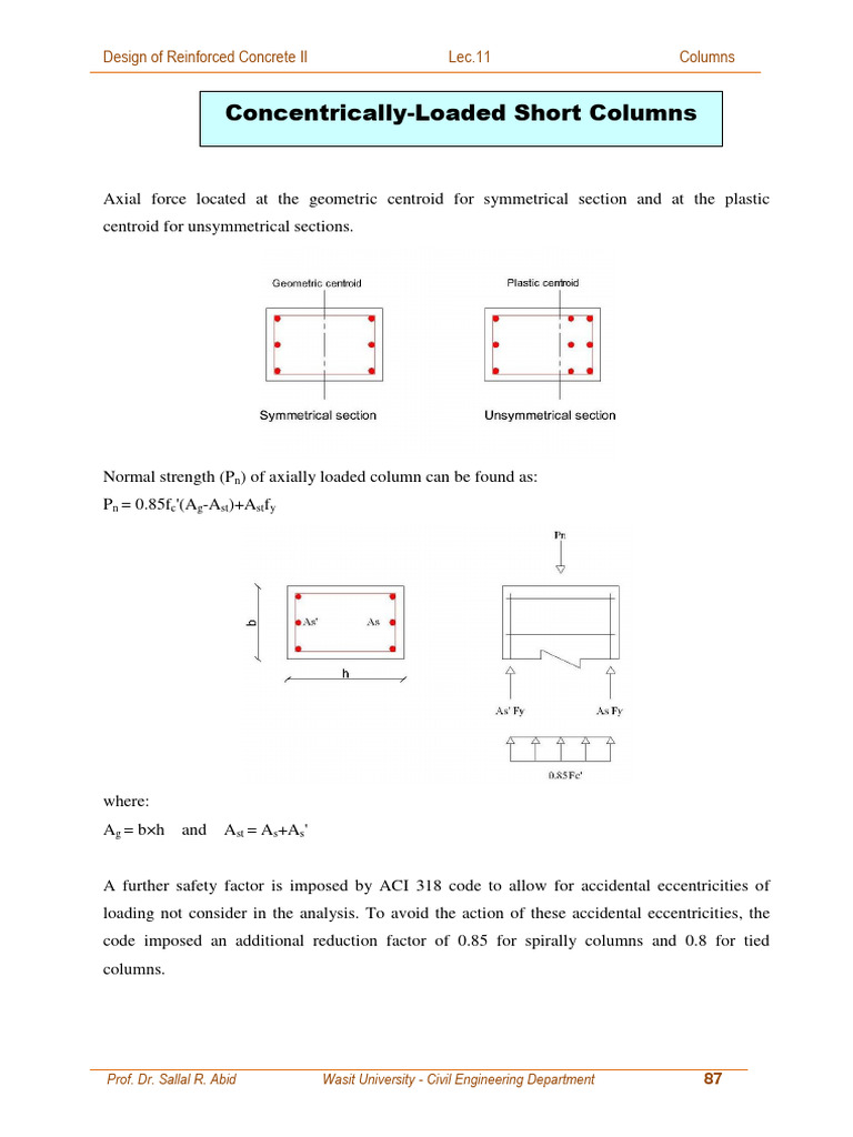 Short Colums3 | PDF | Column | Buckling