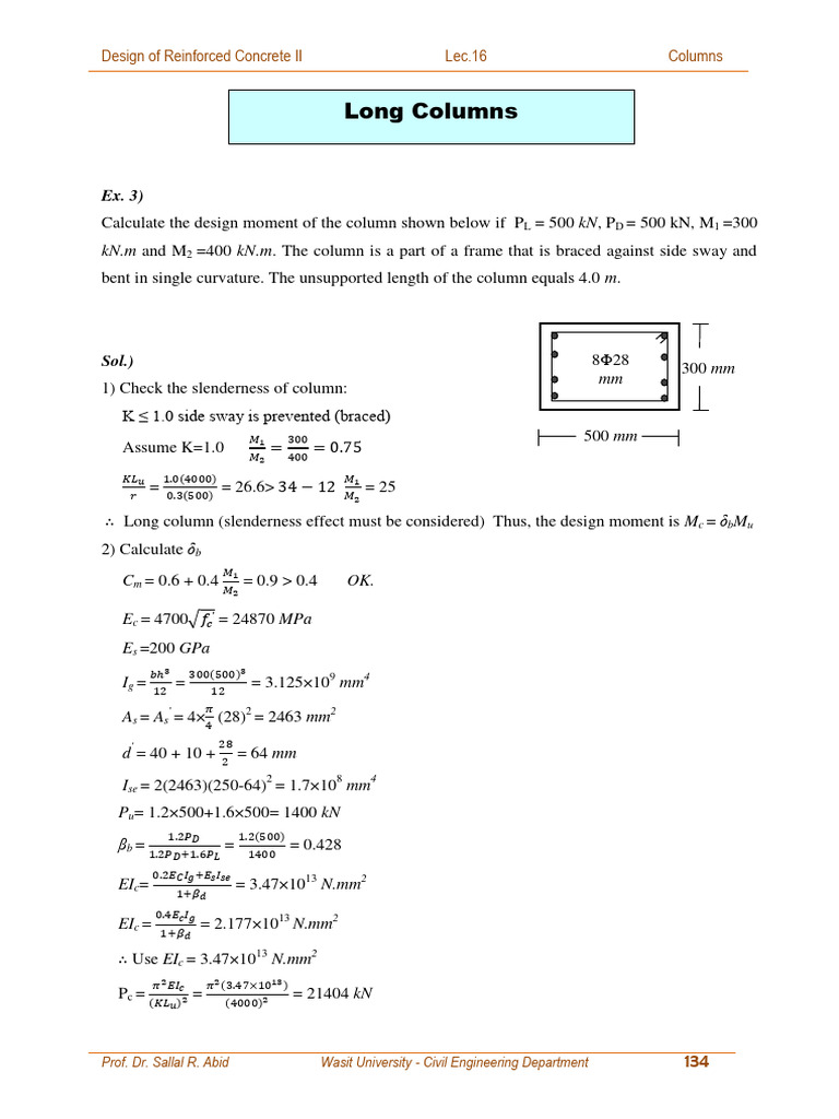 Long Columns1 | PDF | Architectural Elements | Architectural Design