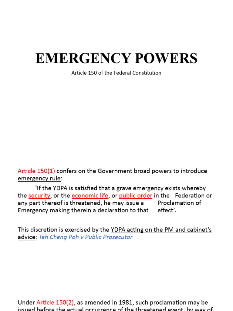 Emergency and Special Powers | PDF | State Of Emergency | Detention ...