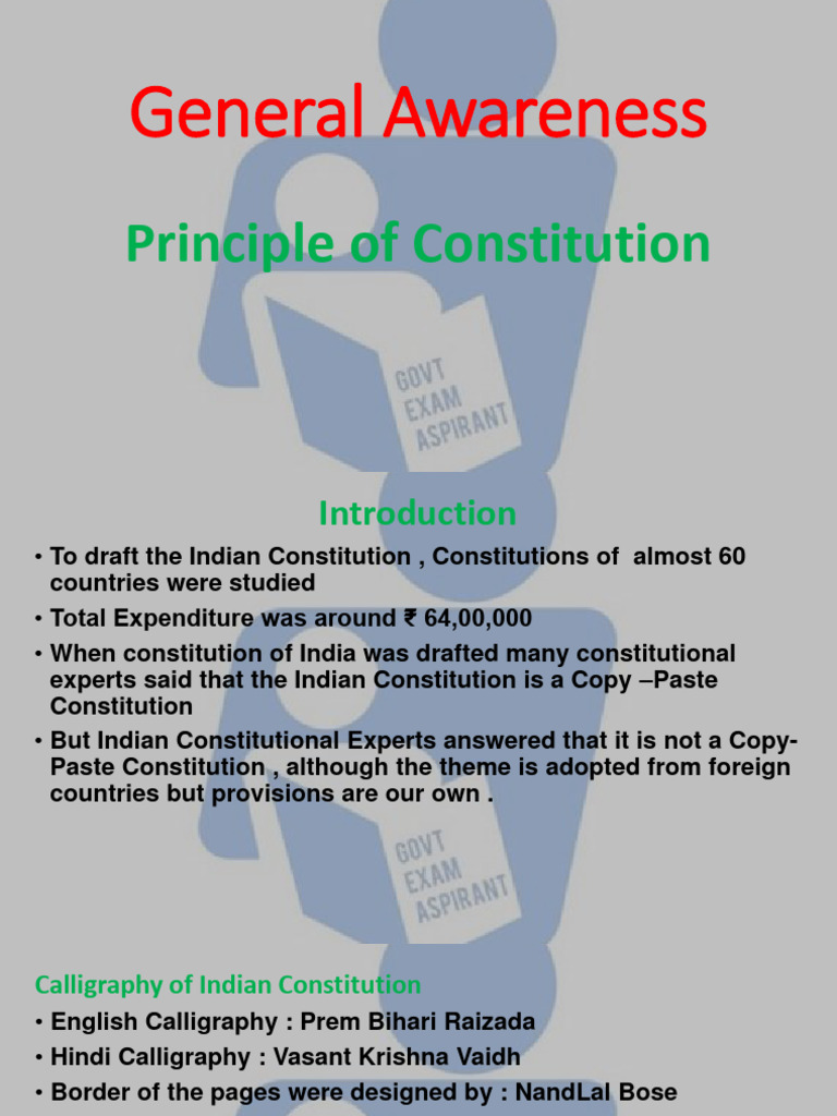 Principle of Constitution - 21630065 | PDF | Constitution | Governance