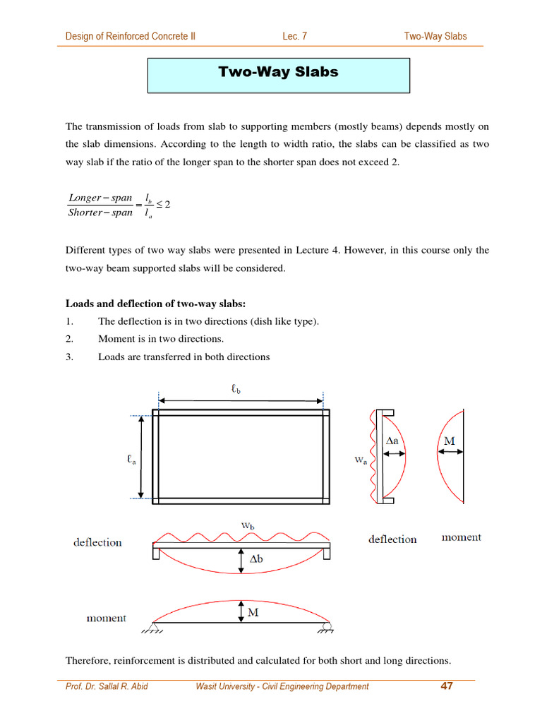 Two-Way Slabs in Reinforced Concrete Design | PDF | Beam (Structure ...