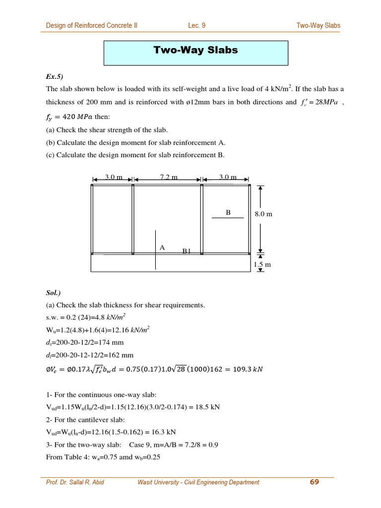 Two Way Slabs | PDF | Civil Engineering | Materials