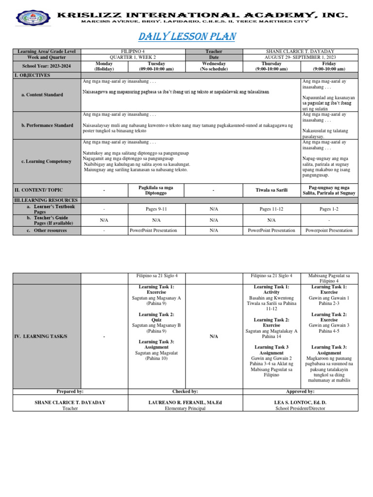 Quarter 1 Week 2 | PDF