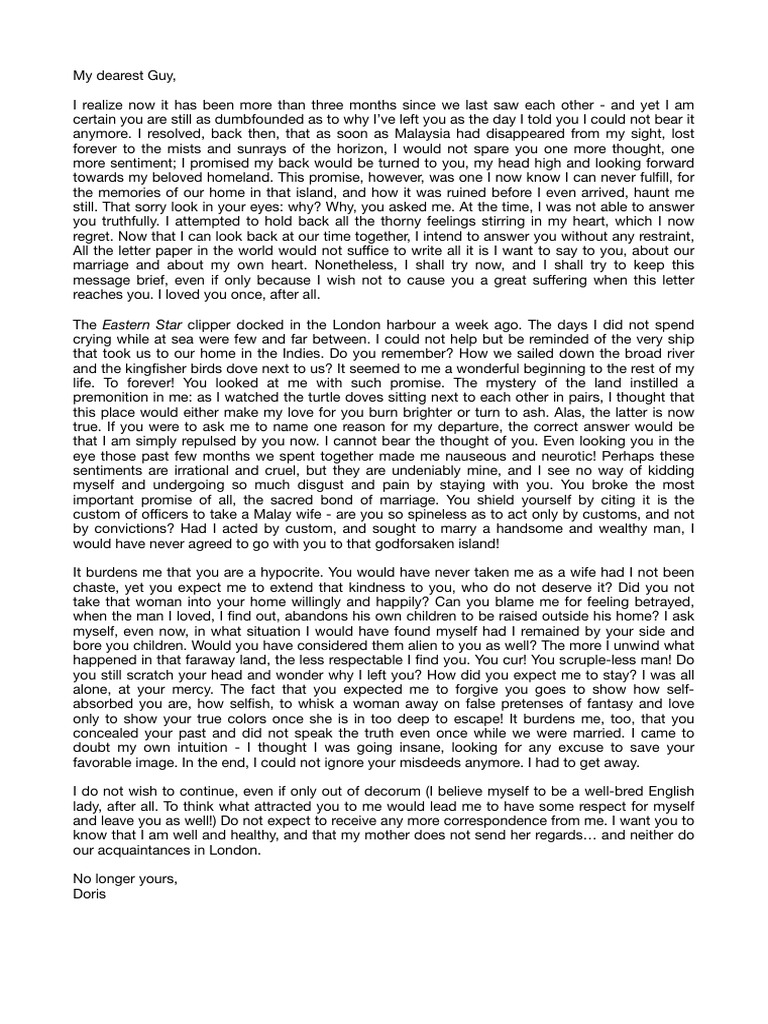 Letter From Doris | PDF