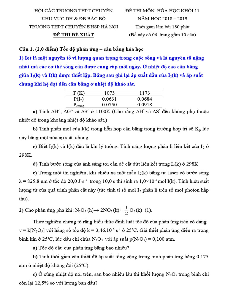 DHSP - Hóa 11 | PDF
