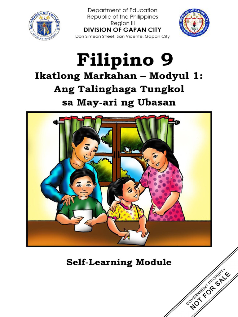 Filipino 9 3rd Quarter Module 1 PARABULA | PDF