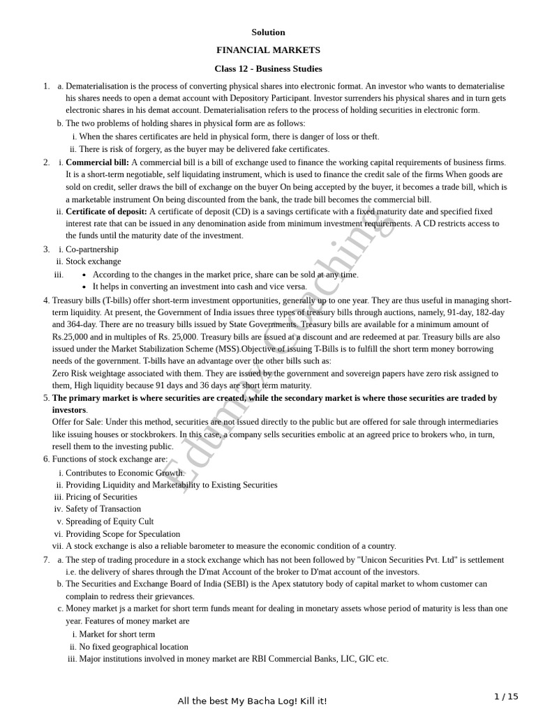 Financial Markets Solutions | PDF | Financial Markets | Securities ... Financial Markets Solutions | PDF | Financial Markets | Securities ...