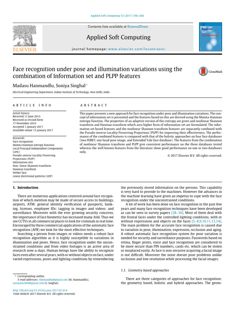 Face Recognition Under Pose And Illumination Variations Using Thecombination Of Information Set