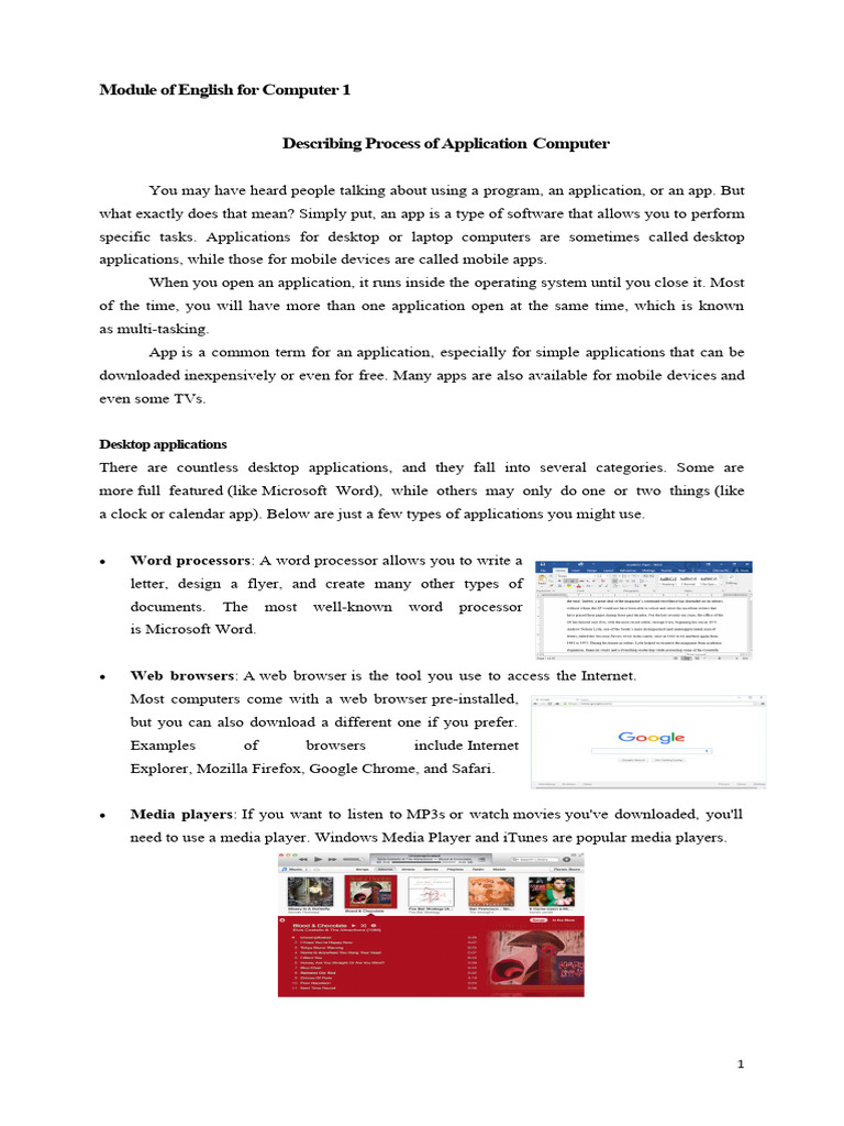 Summary English For Computer 1 | PDF | Grammatical Number | Plural