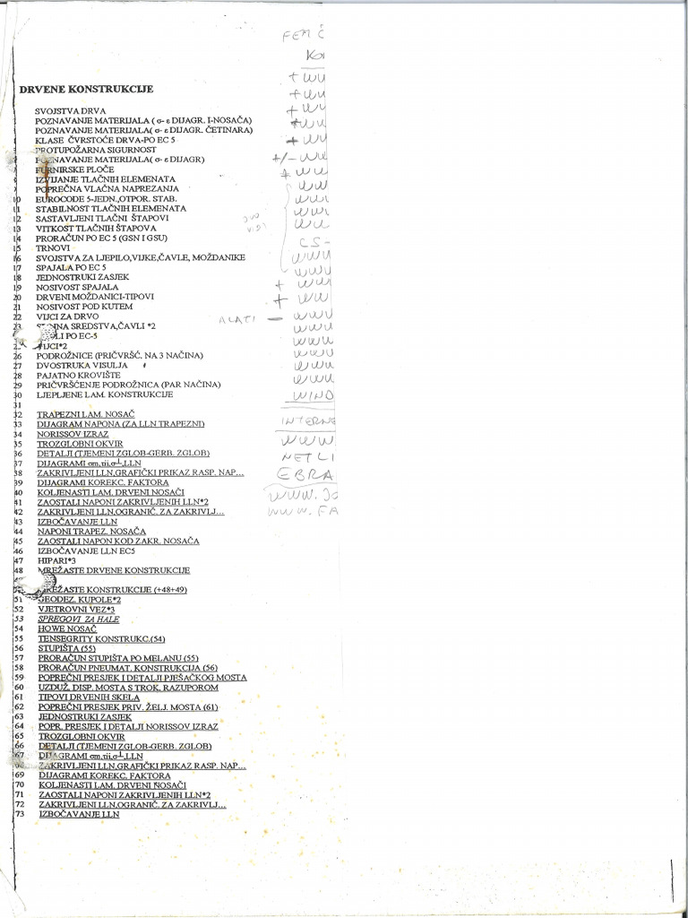 Drvene Konstrukcije - Skripta - GF Zagreb - 2000 Godina | PDF