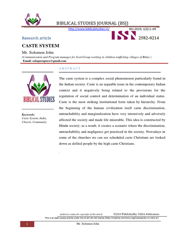 Caste System 1 9 | PDF | Caste | Dalit