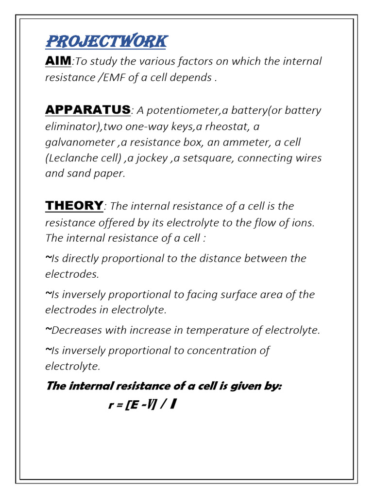 PHYSICS PROJECT | PDF | Electrical Resistance And Conductance ... PHYSICS PROJECT | PDF | Electrical Resistance And Conductance ...