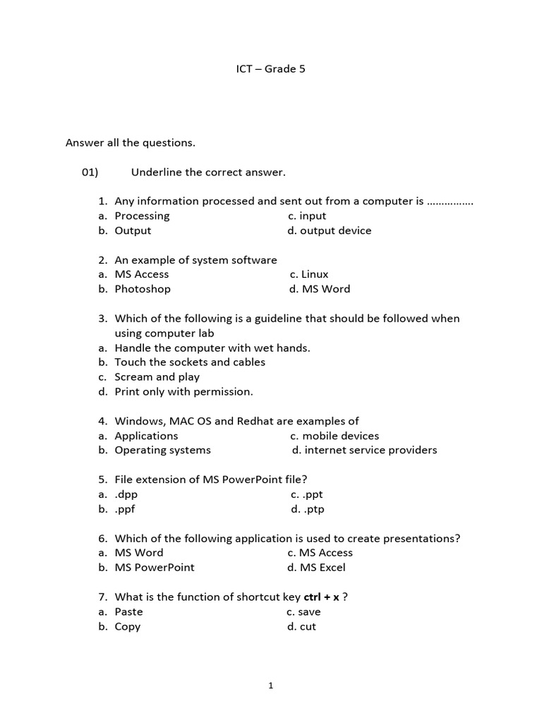 ICT grade 5 (2nd term) | PDF | Operating System | Microsoft Power Point