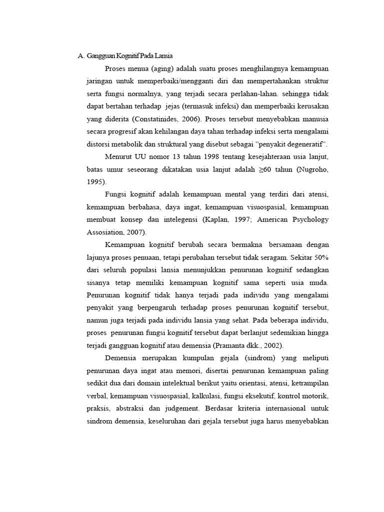Gangguan Kognitif Pada Lansia Jadi | PDF | Pengembangan Diri | Kesehatan Holistik