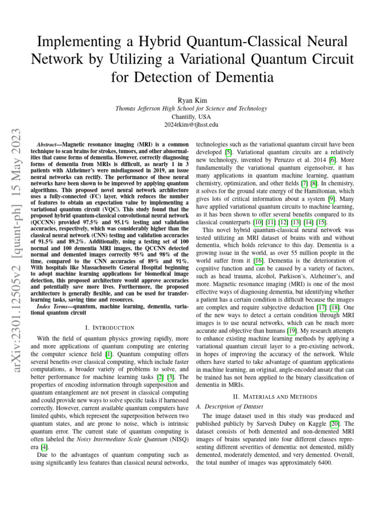 Implementing A Hybrid Quantum-Classical Neural | PDF | Accuracy And ... Implementing A Hybrid Quantum-Classical Neural | PDF | Accuracy And ...