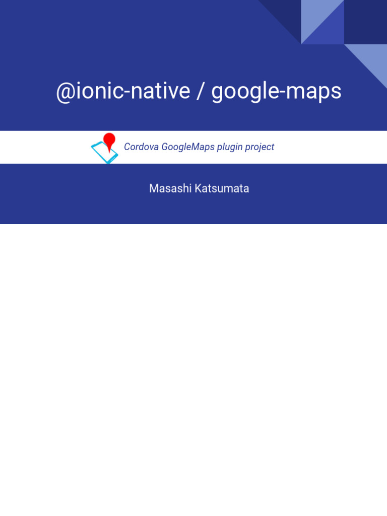 @ionic Native - Google Maps | PDF | Computing | Software Engineering