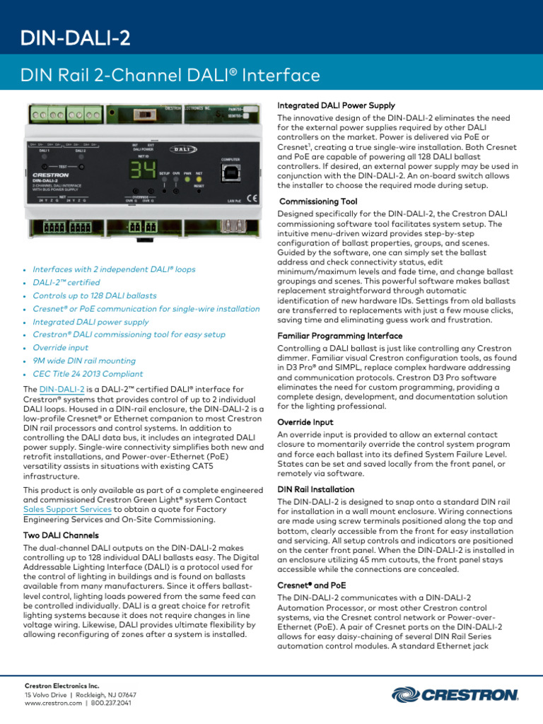 Din Dali 2 | PDF | Usb | Ethernet