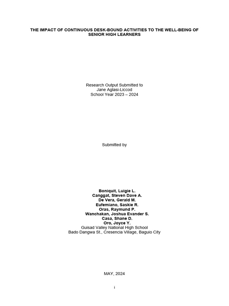 Manuscript Final (Print) | PDF | Sedentary Lifestyle | Anxiety