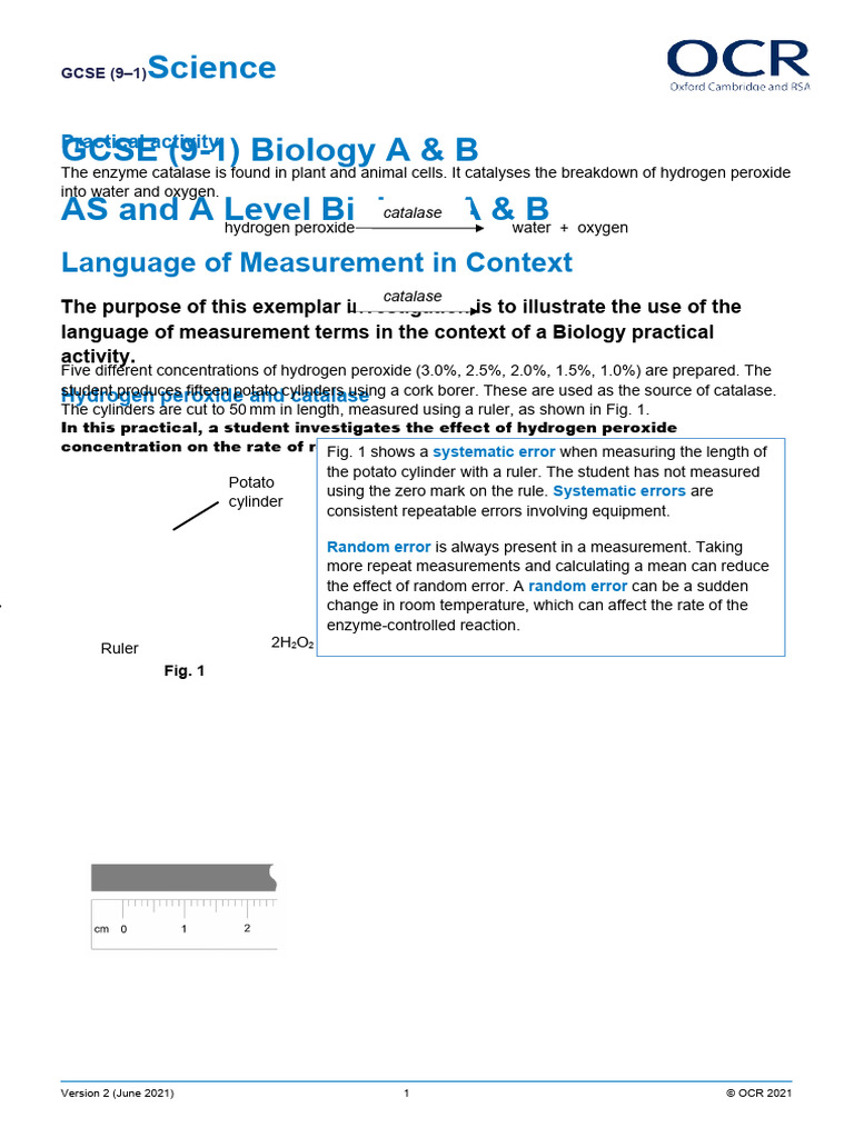 Biology Practical Definitions | PDF | Accuracy And Precision | Observational Error
