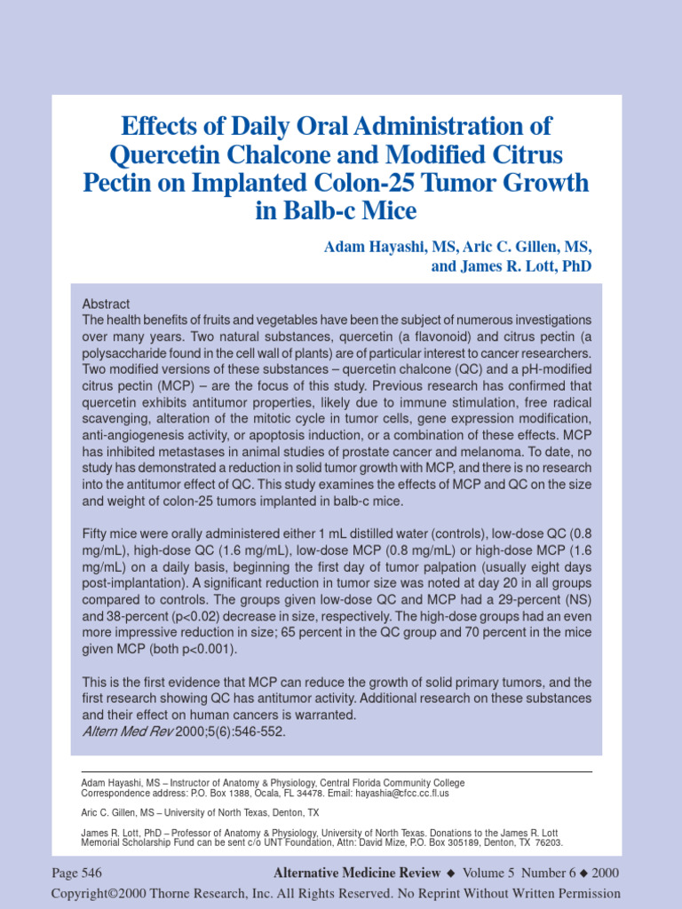 2007 Oral MCP - in Colon Cancer | PDF | Cancer | Neoplasms