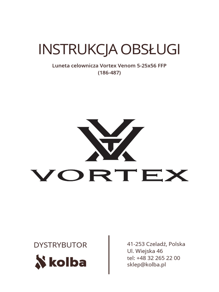 Luneta Celownicza Vortex Venom 5-25x56 FFP 34 MM AO EBR-7C MOA - MRAD ...