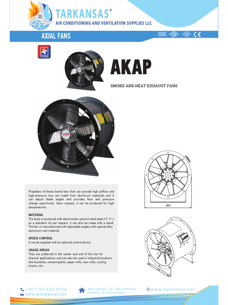 Akap-Smoke and Heat Exhaust Fans | PDF | Mechanical Engineering | Manufactured Goods