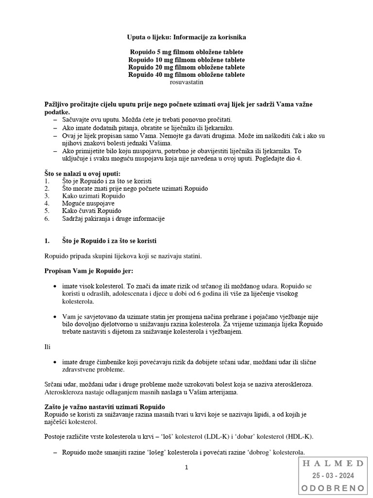 Ropuido Filmom Oblozene Tablete PIL | PDF