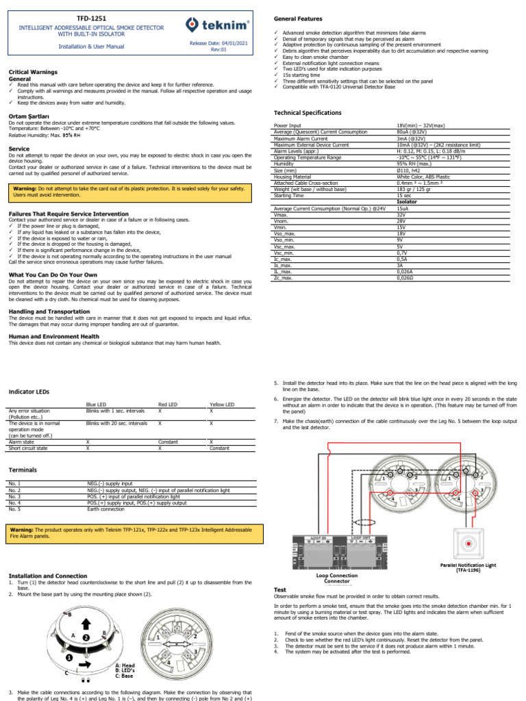 Im TFD-1251 - Manual - en | PDF | Sensor